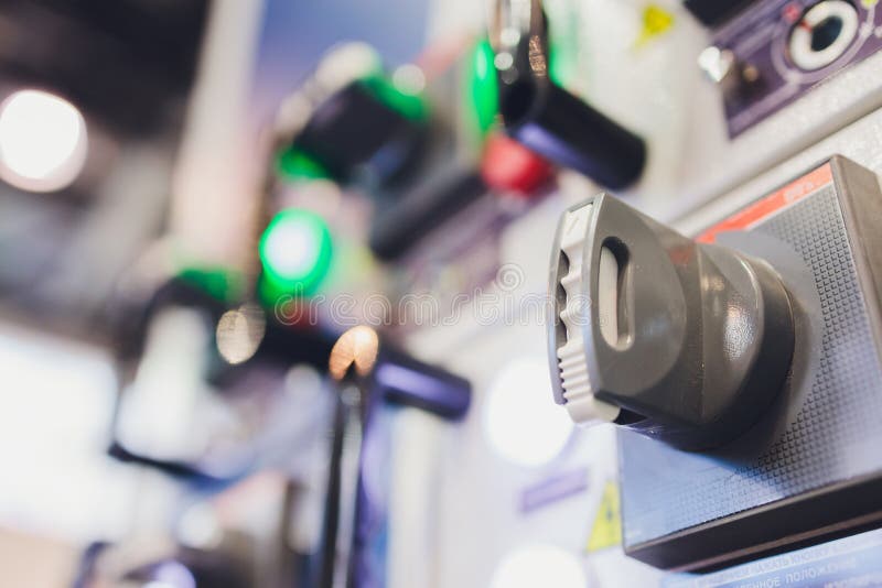 Key Switch Select Mode in Electrical Control Panel Contains Switch ...