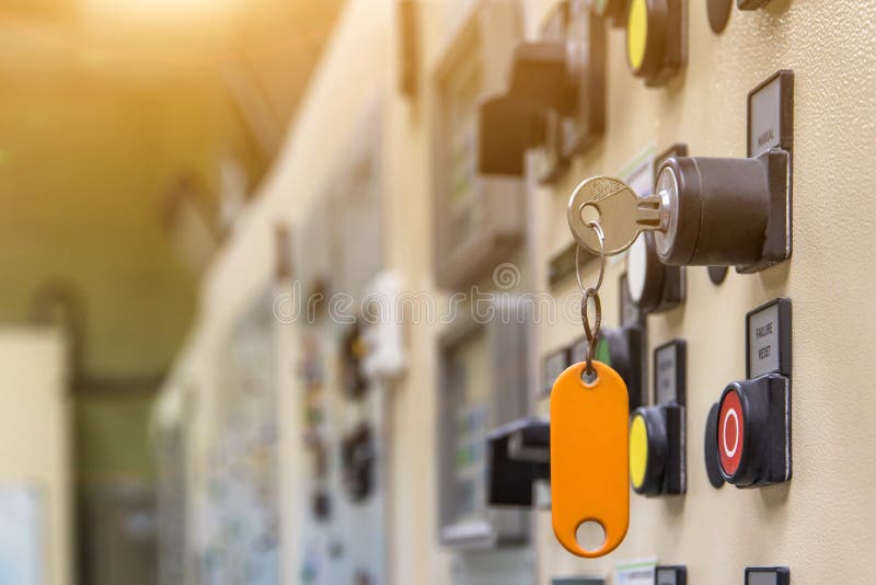 Key Switch Select Mode in Electrical Control Panel Contains Switch ...