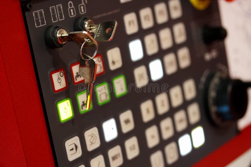 Switches and Buttons on the Control Panel Stock Image - Image of ...
