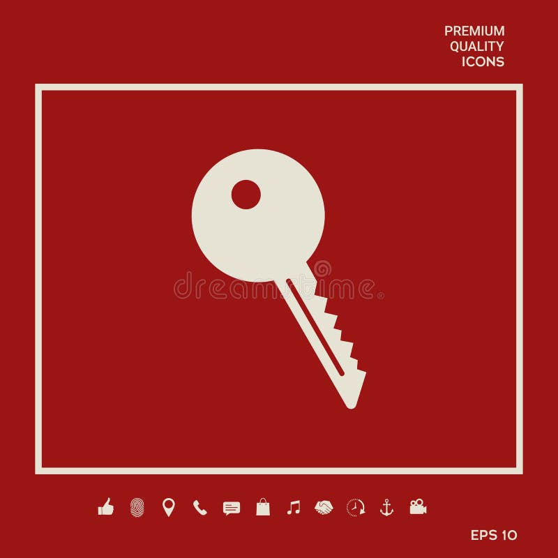 Key Symbol Icon. Graphic Elements for Your Design Stock Vector ...