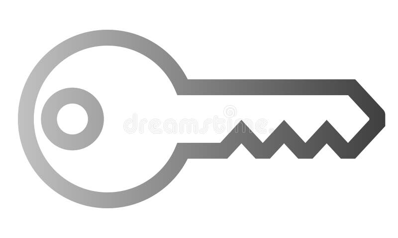 Key Symbol Icon - Red Gradient Outline, Isolated - Vector Stock Vector ...