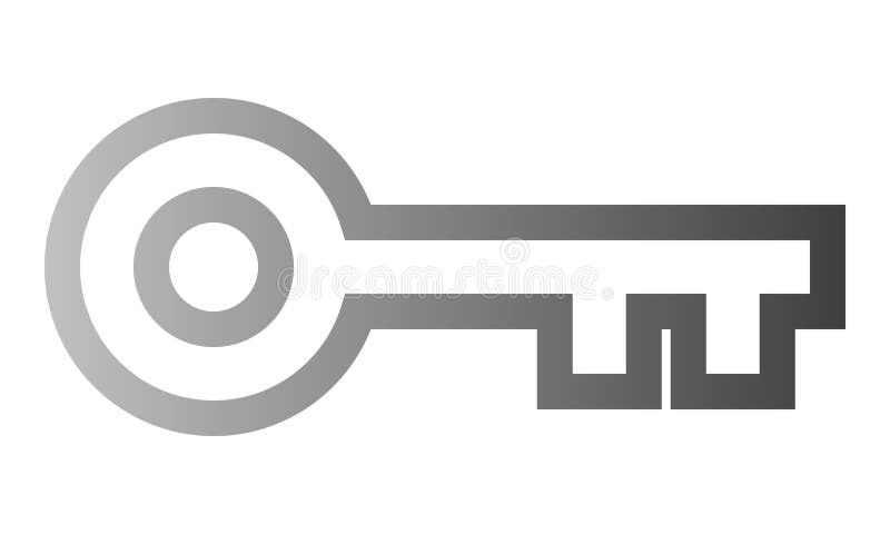 Key Symbol Icon - Red Gradient Outline, Isolated - Vector Stock Vector ...