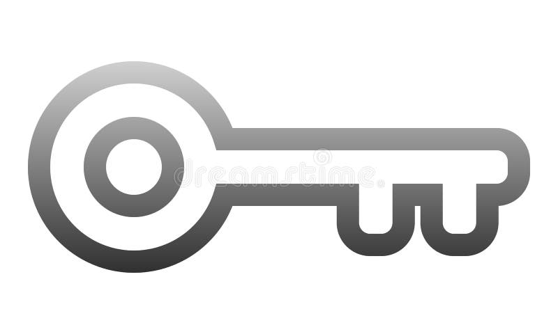 Key Symbol Icon - Red Gradient Outline, Isolated - Vector Stock Vector ...