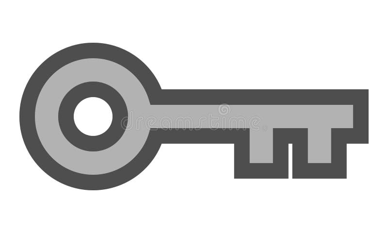 Key Symbol Icon - Red with Outline, Isolated - Vector Stock Vector ...