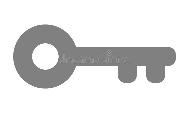 Key Symbol Icon - Red Simple, Isolated - Vector Stock Vector ...