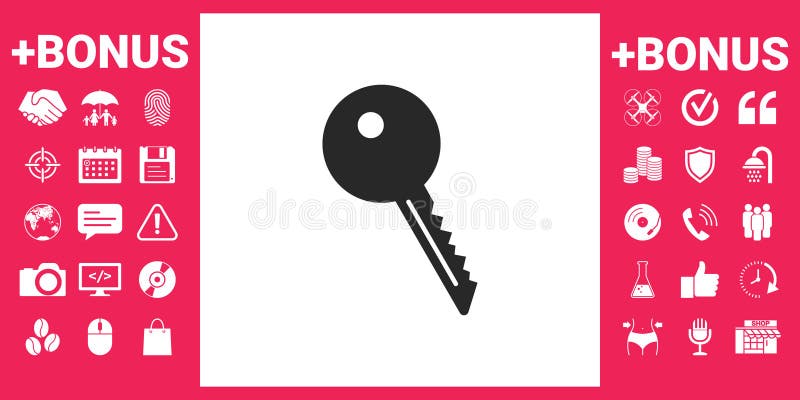 Key symbol icon stock vector. Illustration of latchkey - 114657940