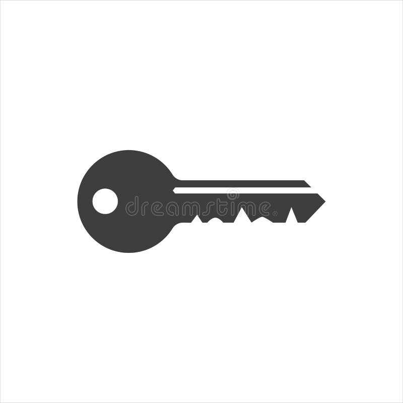 Key Symbol Isolated on White Background. Vector Stock Illustration ...