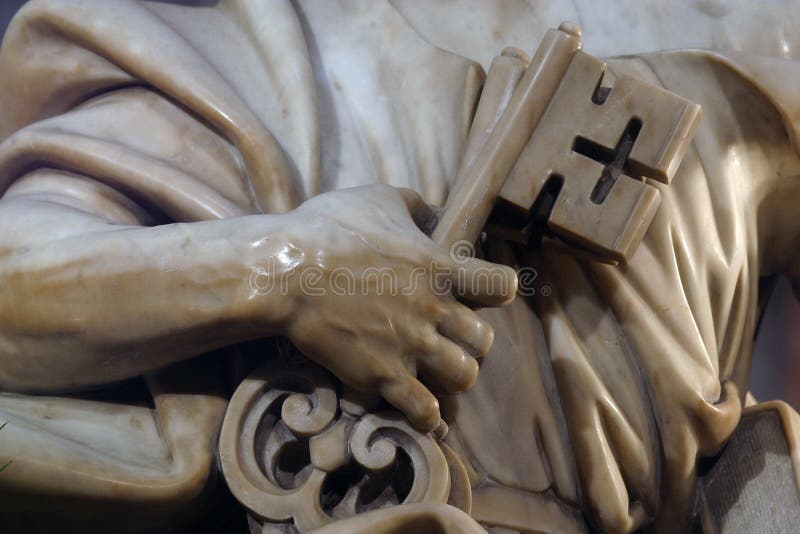 Key, the Symbol of Saint Peter Stock Image - Image of statue, saint ...