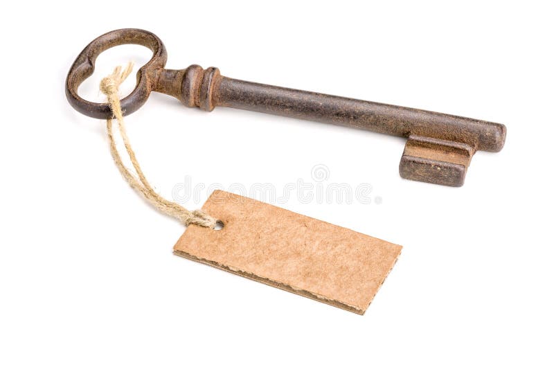 Key with a tag stock image. Image of decorative, macro - 31511691