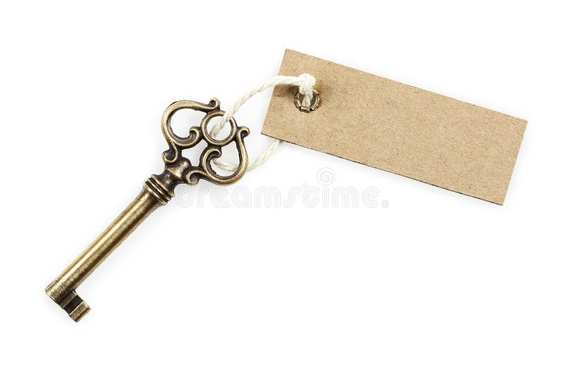 Key with tag stock photo. Image of symbol, owner, vintage - 116377768