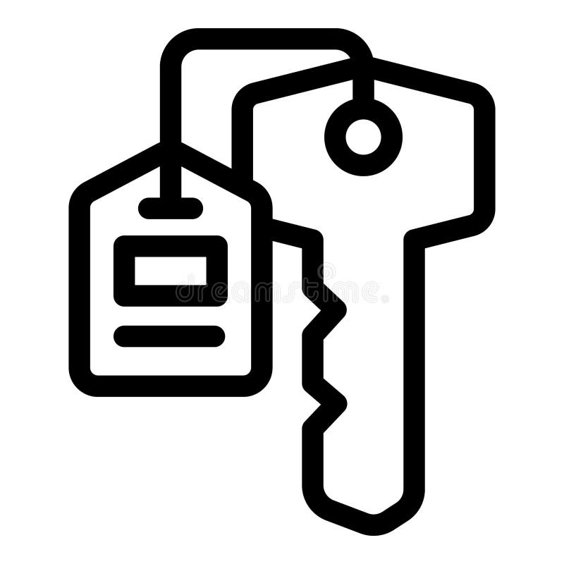 Key with Tag Hanging on String Using for Hotel Service Stock ...