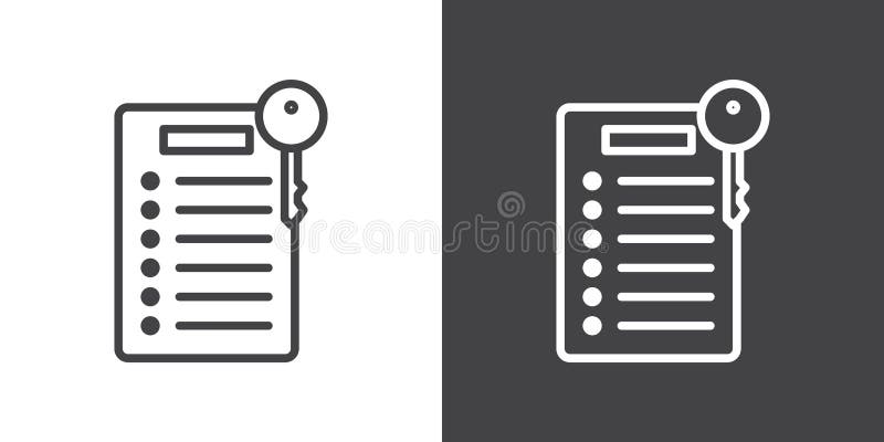 Key Takeaway Icon Flat Vector Set Outline Stock Vector - Illustration ...