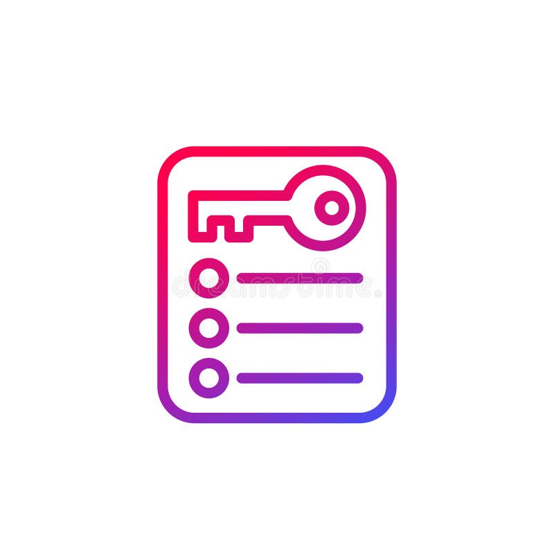 Key Takeaway Line Vector Icon on White Stock Illustration ...