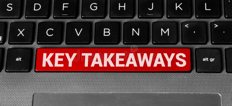 Key Takeaways on Sticky Notes Isolated on Office Desk. Stock Photo ...