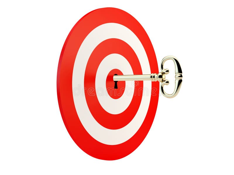 Key Target stock illustration. Illustration of gold, winning - 24426768