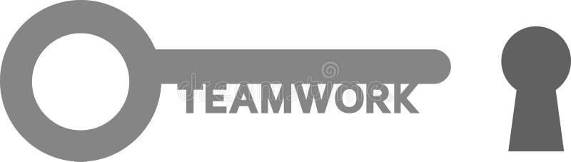 Key with Teamwork and Keyhole Stock Vector - Illustration of access ...