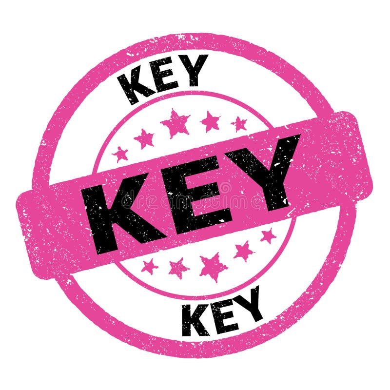 KEY Text Written on Pink-black Stamp Sign Stock Illustration ...