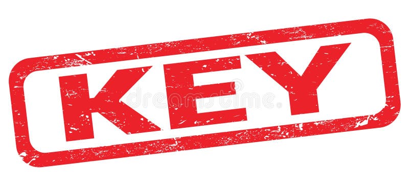 KEY Text Written on Red Rectangle Stamp Stock Illustration ...
