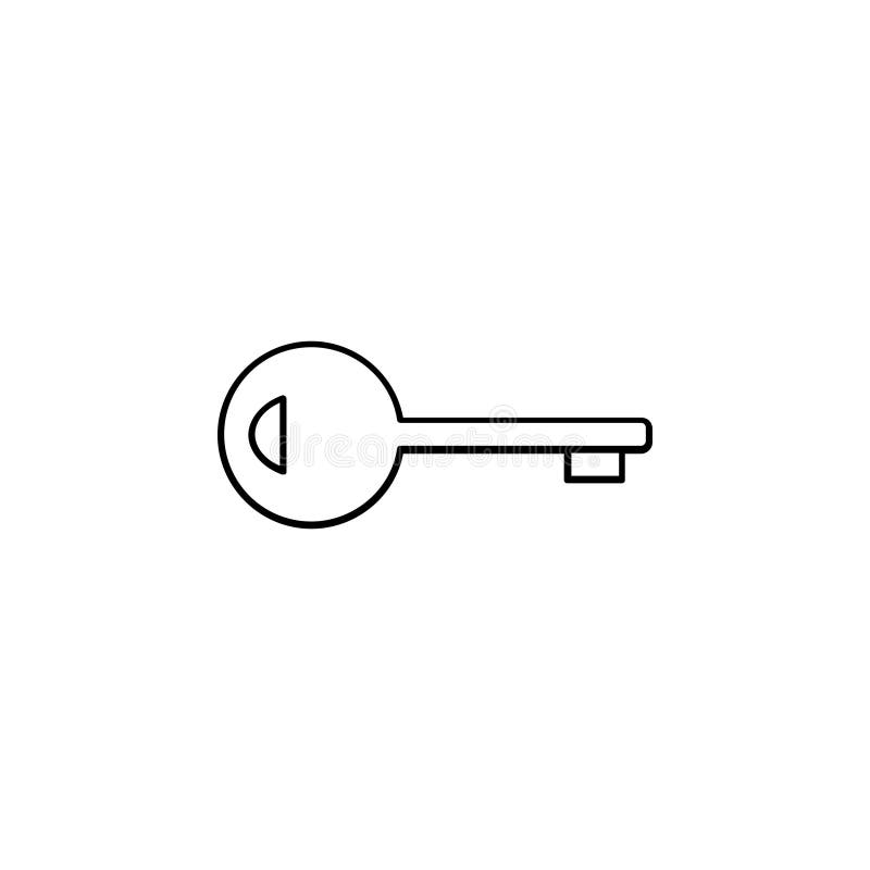 Key Thin Line Icon Vector Illustration Logo Template. Suitable for Many ...