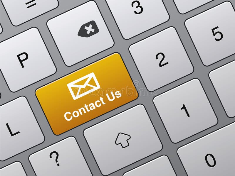 Contact us keyboard stock vector. Illustration of computer - 18580625