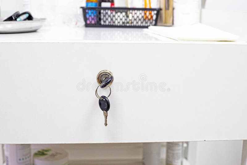 Key To the Cabinet with Documents in the Medical Stock Image - Image of ...