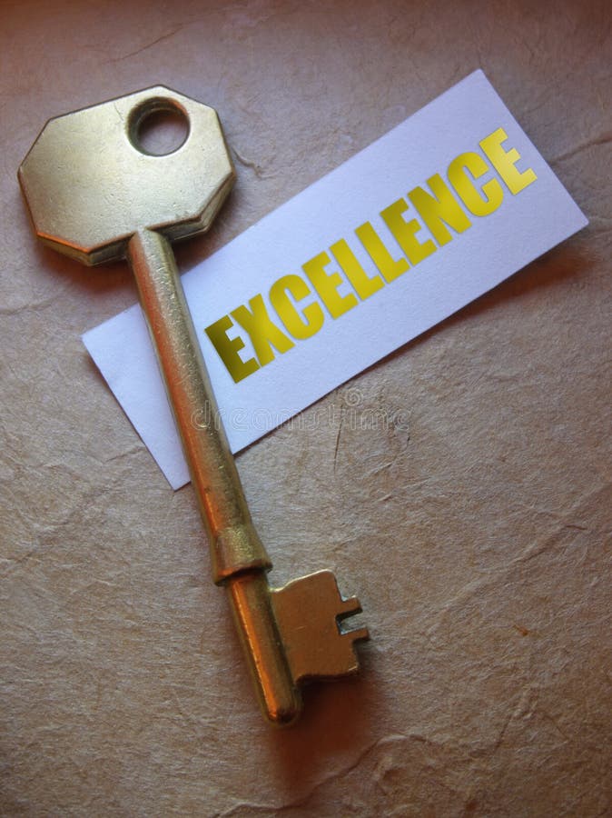 Key to excellence stock photo. Image of gold, learning - 44568540