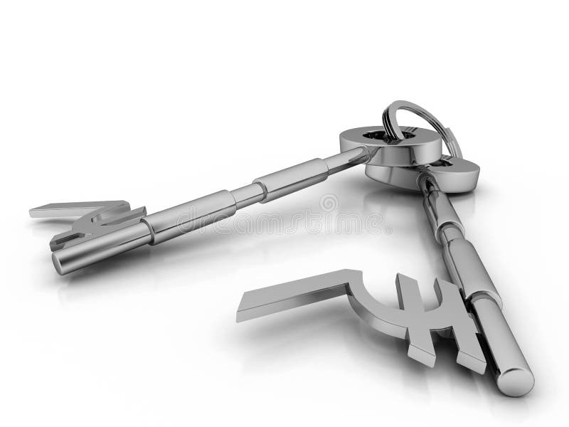 Key to Financial Success stock illustration. Illustration of safe ...