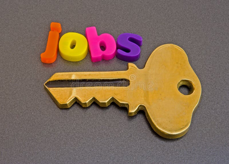 Key To Finding a Job: Possible Logo ? Stock Image - Image of jobs ...
