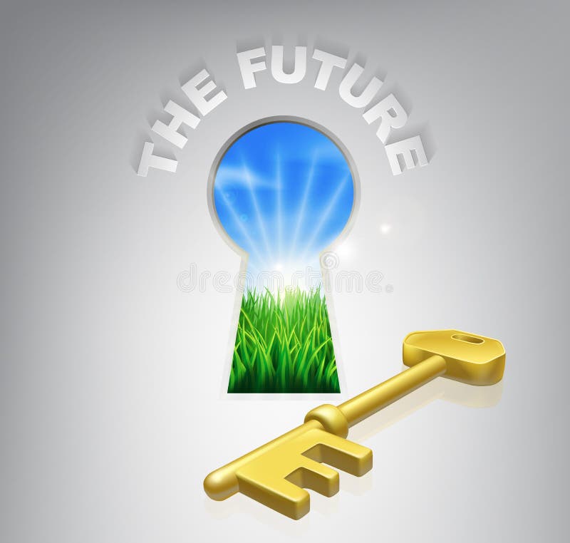 Key to the future stock vector. Illustration of field - 40517987