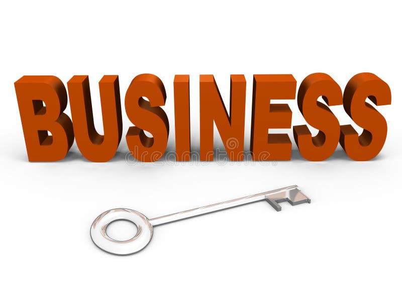 The Key To a Good Business - a 3d Image Stock Illustration ...