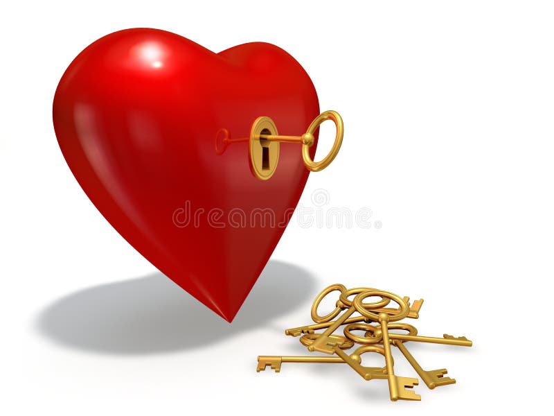 Golden Key Opens Heart Stock Illustrations – 10 Golden Key Opens Heart ...