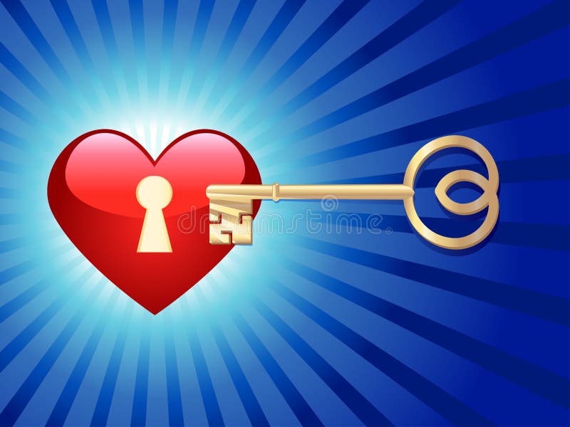 Key to the heart stock vector. Illustration of secrecy - 79205959