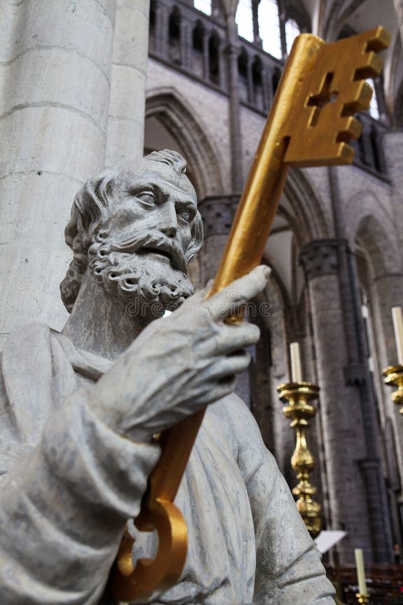 The Key to Heaven stock image. Image of statue, catholic - 18282755