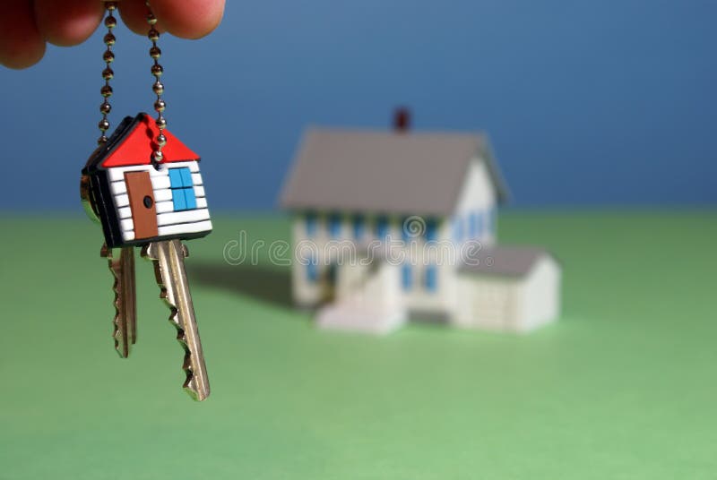 Key to Home Owner stock photo. Image of estate, keychain - 17932314