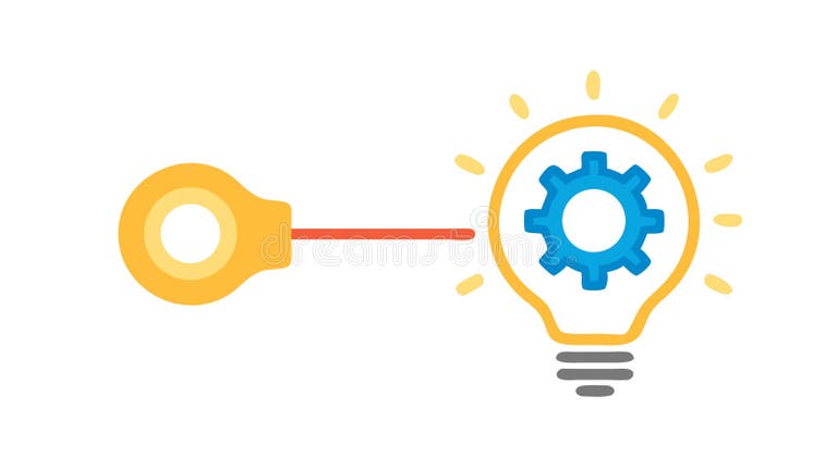 Key To Ideas: Unlocking Innovation and Insight, Vector Design ...