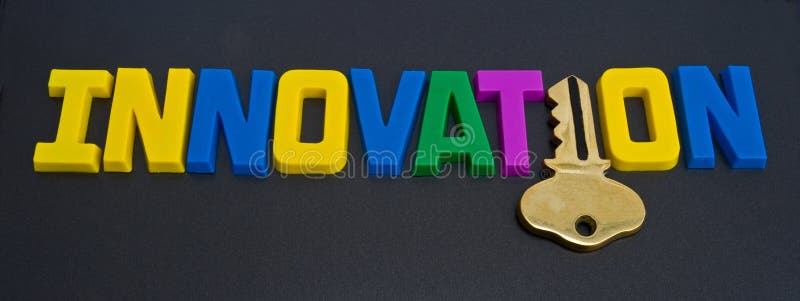 Key to innovation: logo ? stock photo. Image of background - 13094366
