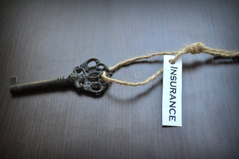 The key to insurance stock photo. Image of unlocking - 43101354