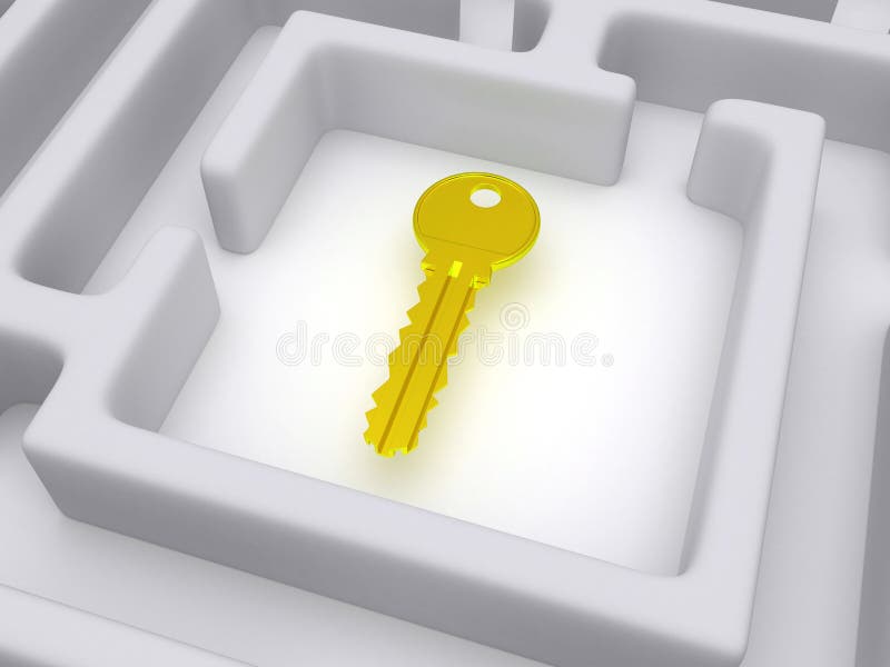 Key to labyrinth. stock illustration. Illustration of labyrinth - 35122692