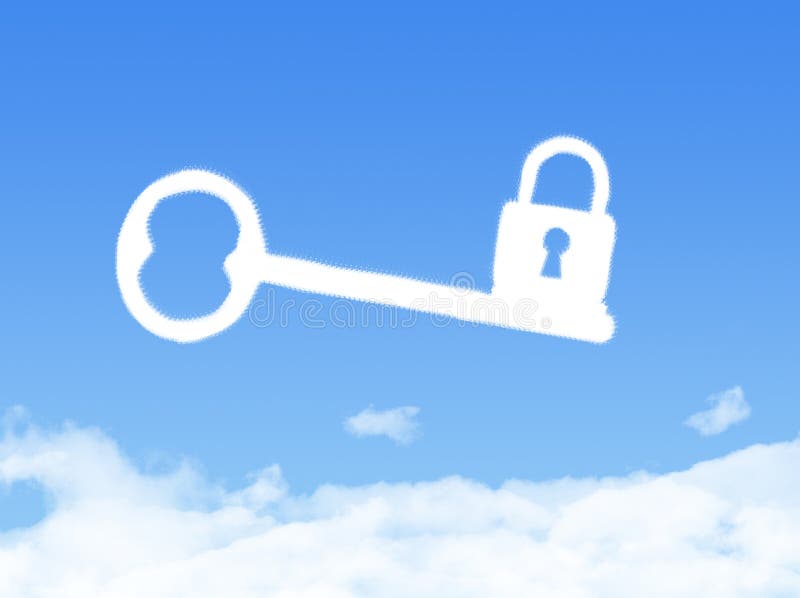 Key To Lock Shape Clouds , Business Concept Stock Illustration ...