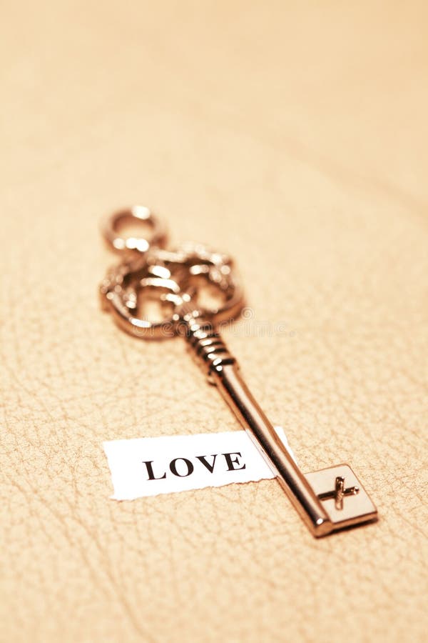 Key to love stock image. Image of label, romantic, golden - 7873725