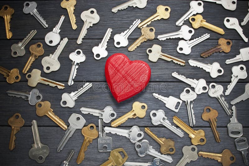 Key Love Heart Search Romance Stock Image - Image of marriage, metal ...