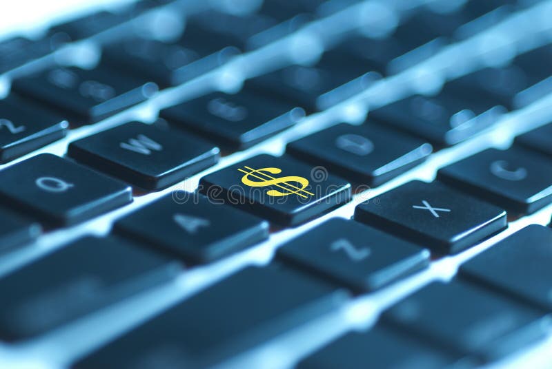 Dollar Sign on Computer Keyboard Stock Photo - Image of accessory ...