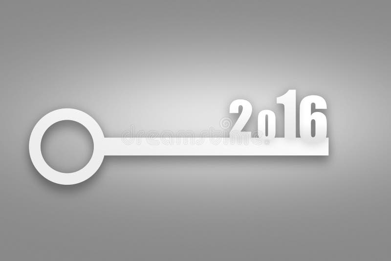 Key to the New Year 2016 stock illustration. Illustration of business ...