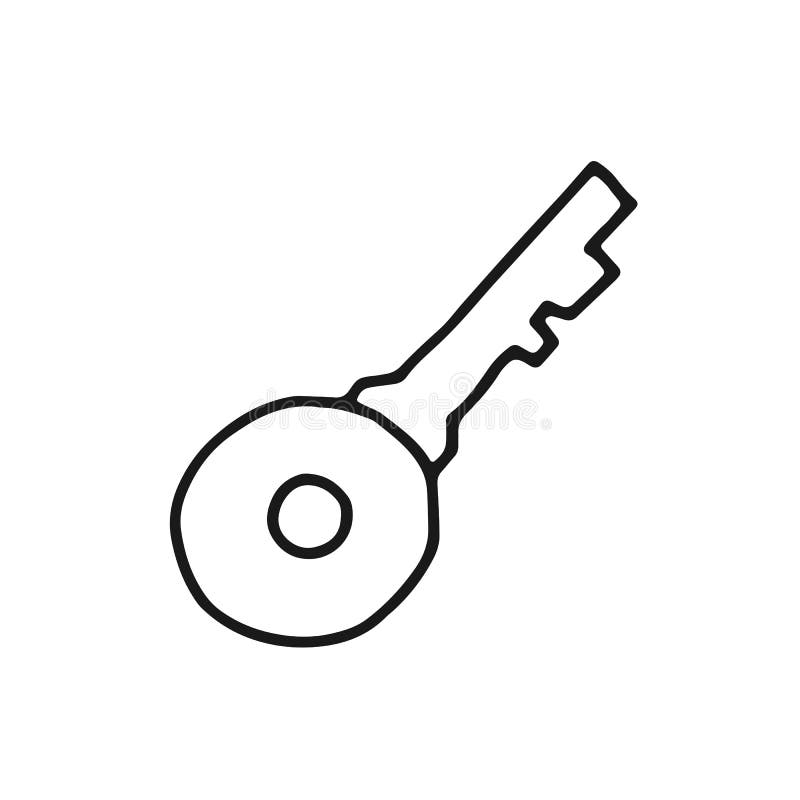 Key To Open The Lock Icon Sketch. Isolated Object Tool Stock Vector ... Key To Open The Lock Icon Sketch. Isolated Object Tool Stock Vector ...