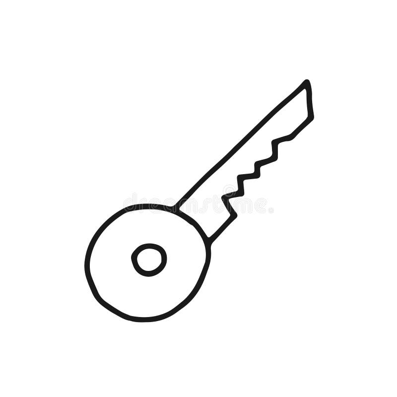 Key To Open The Lock Icon Sketch. Isolated Object Tool Stock Vector ... Key To Open The Lock Icon Sketch. Isolated Object Tool Stock Vector ...