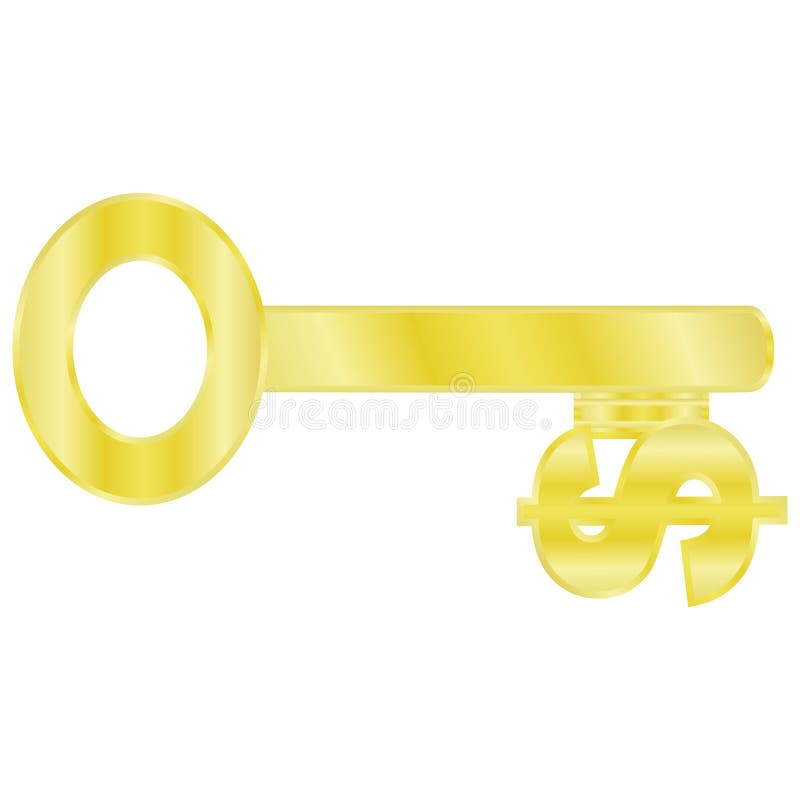 Key to riches stock vector. Illustration of success, vector - 10077405