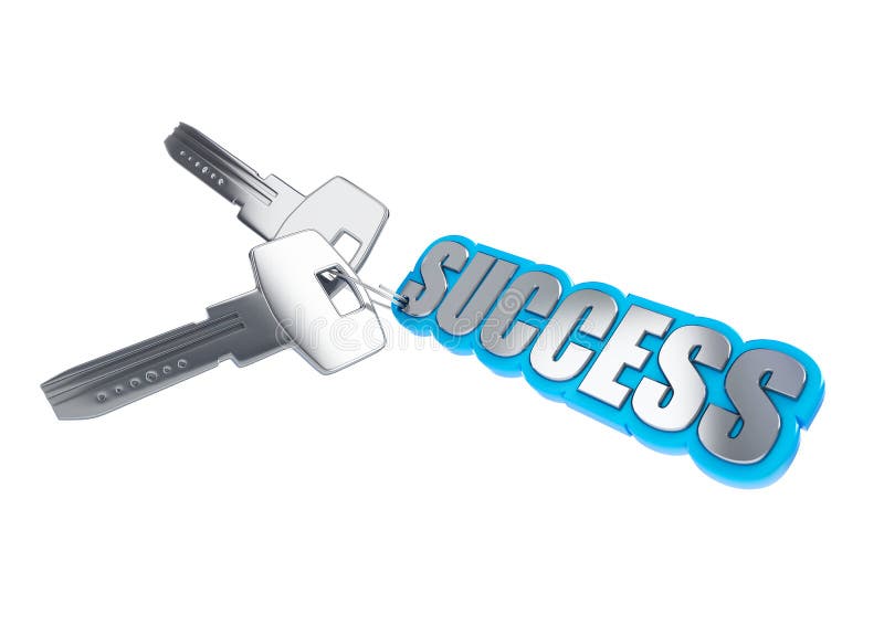 Success key and a keyhole stock illustration. Illustration of gray ...