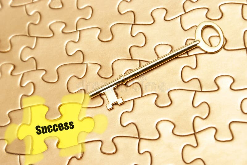 Key to the Golden Puzzle stock image. Image of prosperity - 20515753