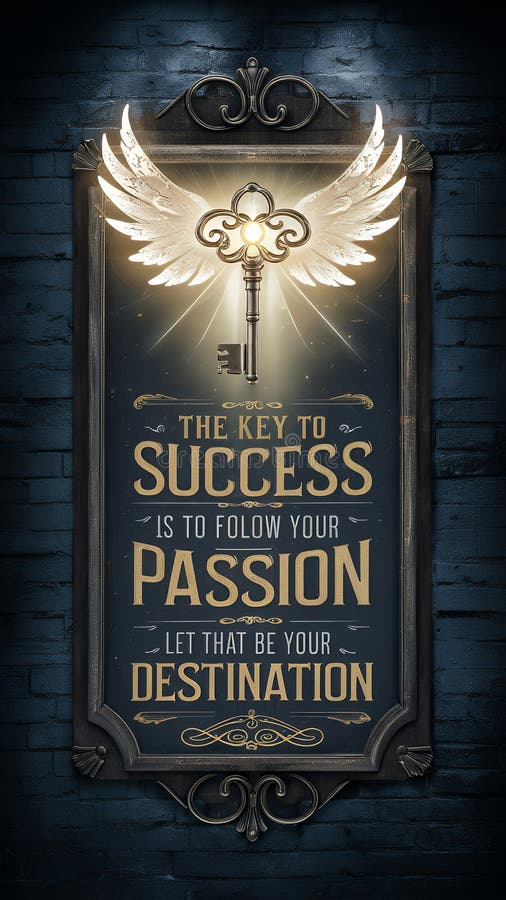 The Key To Success is To Success. Stock Photo - Image of poster, design ...