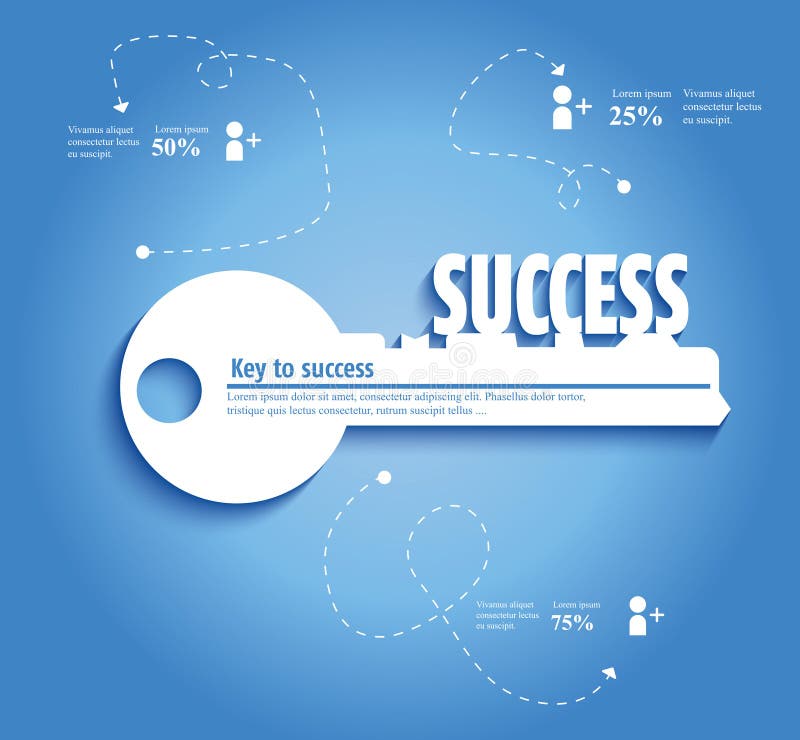 Key to Success stock vector. Illustration of concept - 58718402